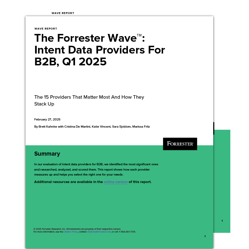 Report: Anteriad named a Strong Performer in The Forrester Wave: Intent ...